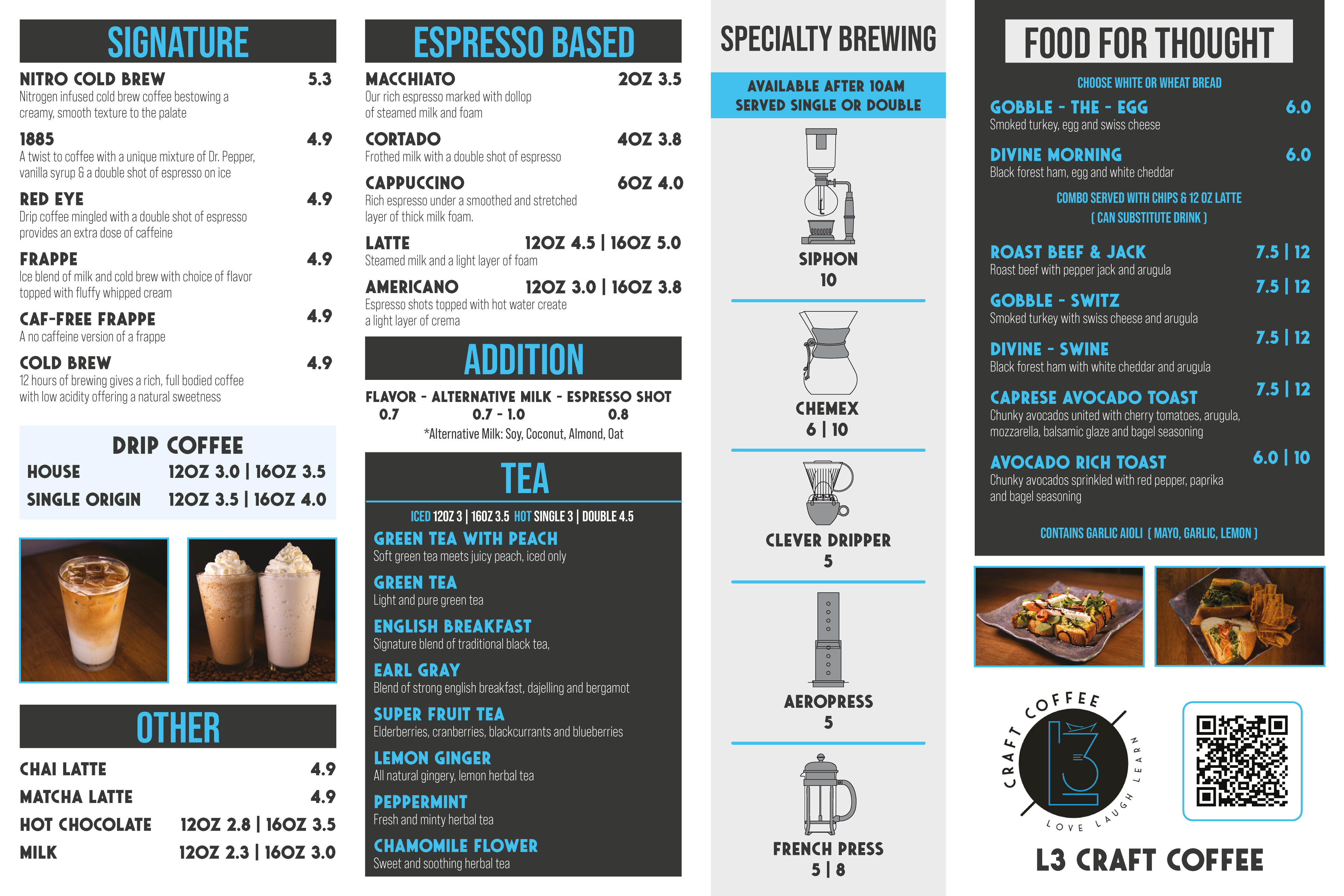 Front Page - L3 Craft Coffee